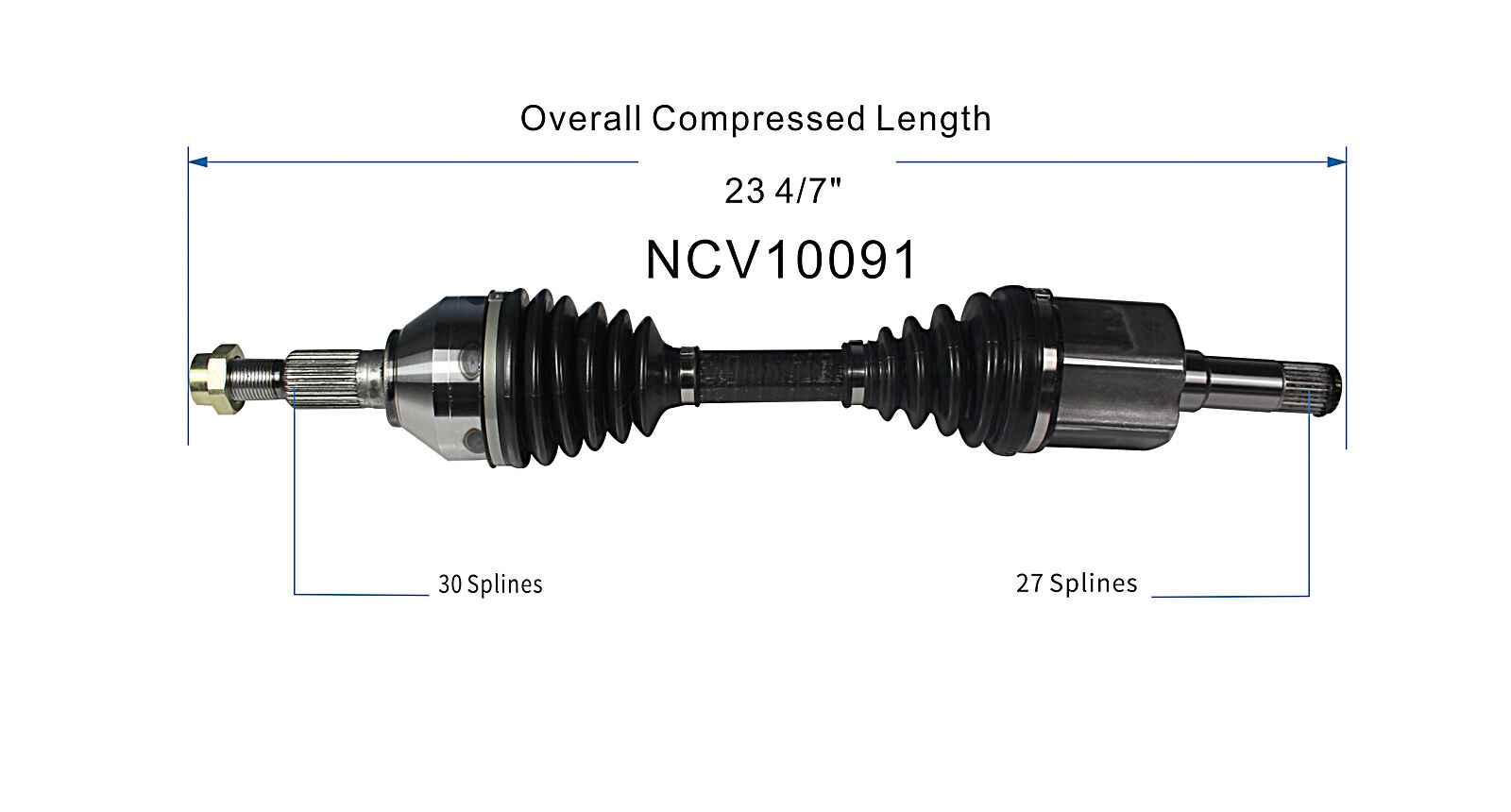 Chevrolet (2.0) CV Axle Assembly - Front | NCV10091 | GSP North America