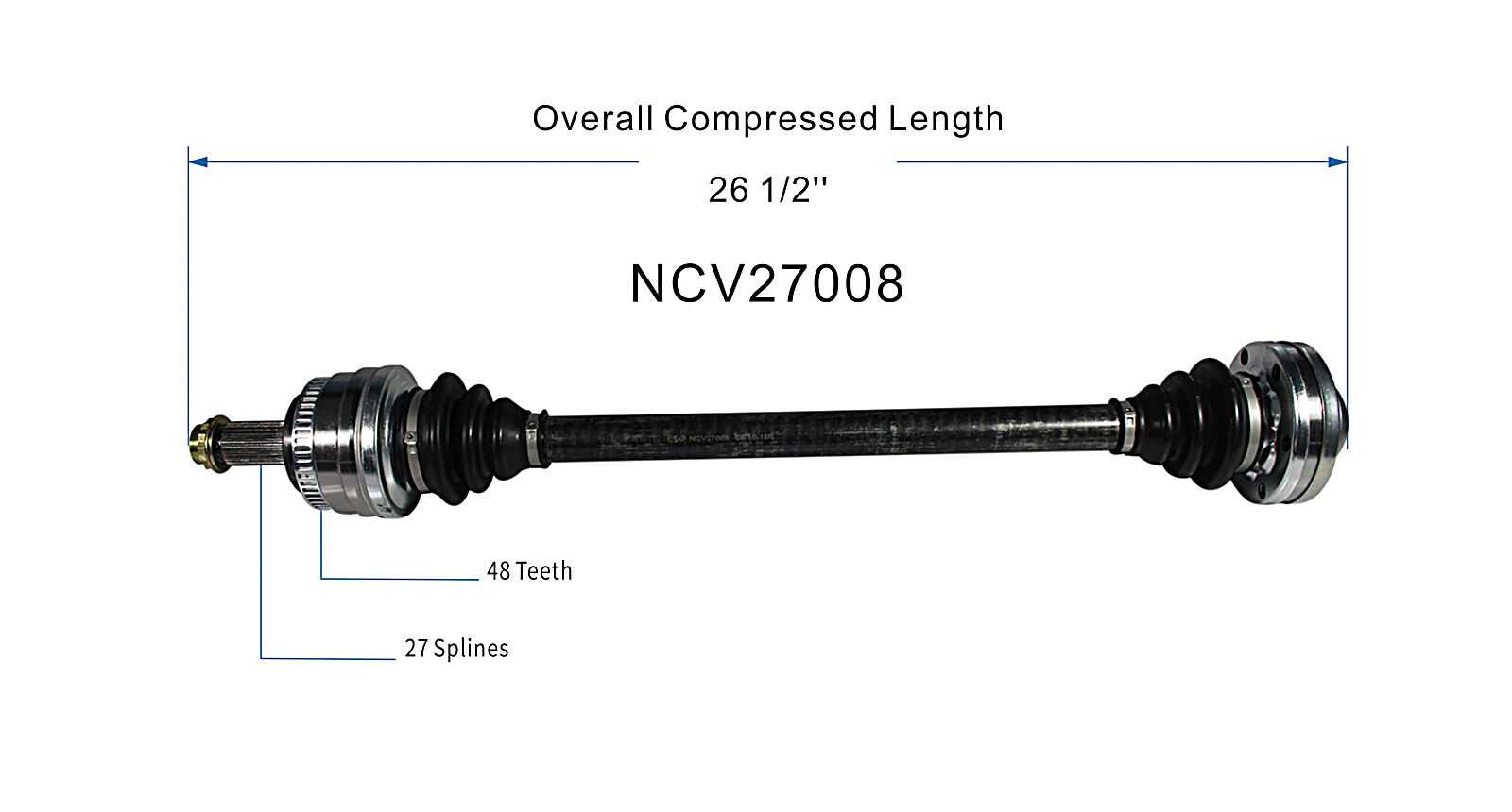 BMW CV Axle Assembly - Rear Left | NCV27008 | GSP North America