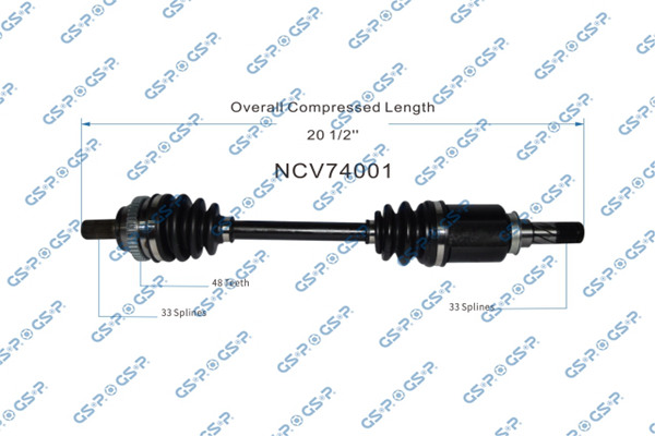 08-09 Smart Fortwo (1.0) CV Axle Assembly - Rear Left | 235052 | GSP ...
