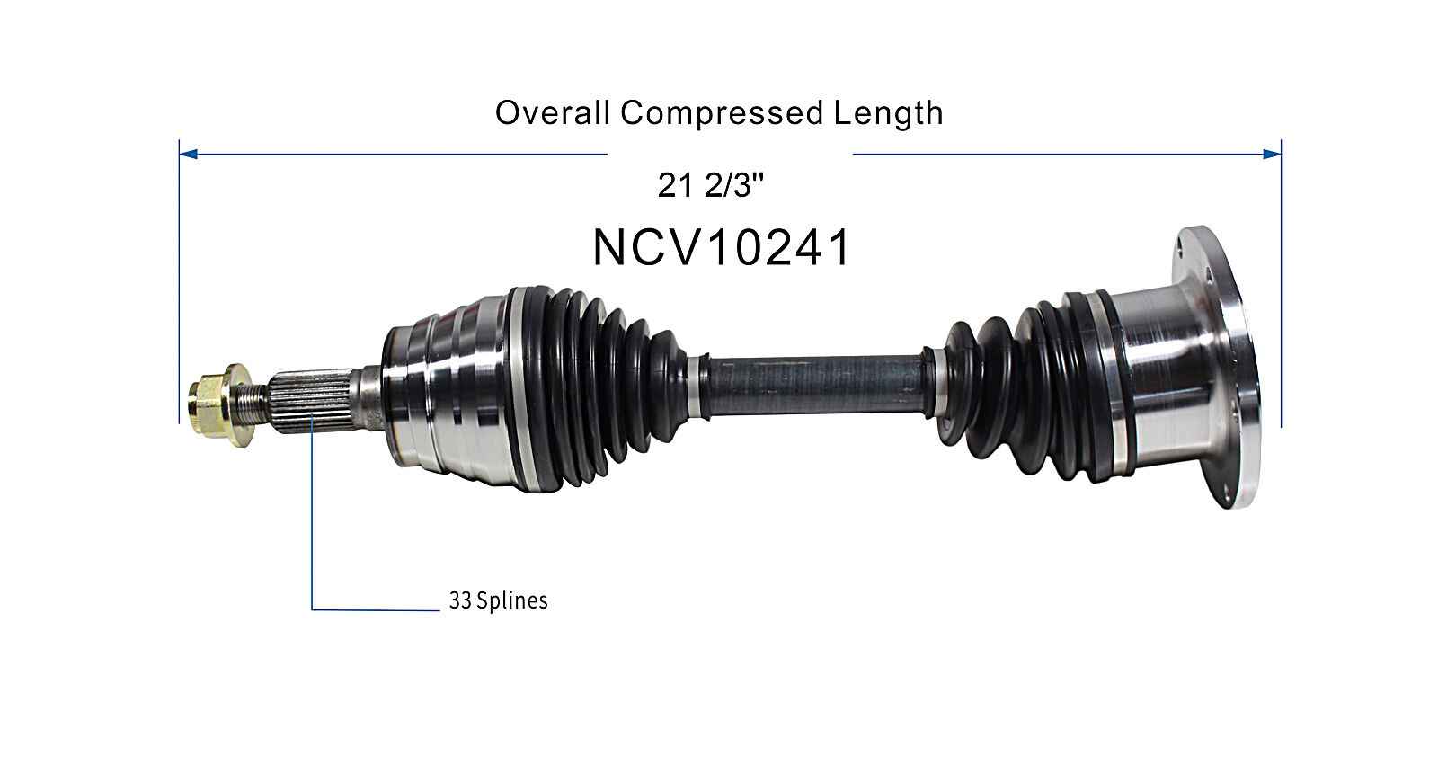 Chevrolet, GMC, Hummer CV Axle Assembly - Front | NCV10241 | GSP North ...