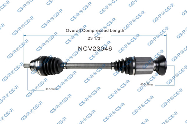 Audi CV Axle Assembly - Front Right | 261347 | GSP North America